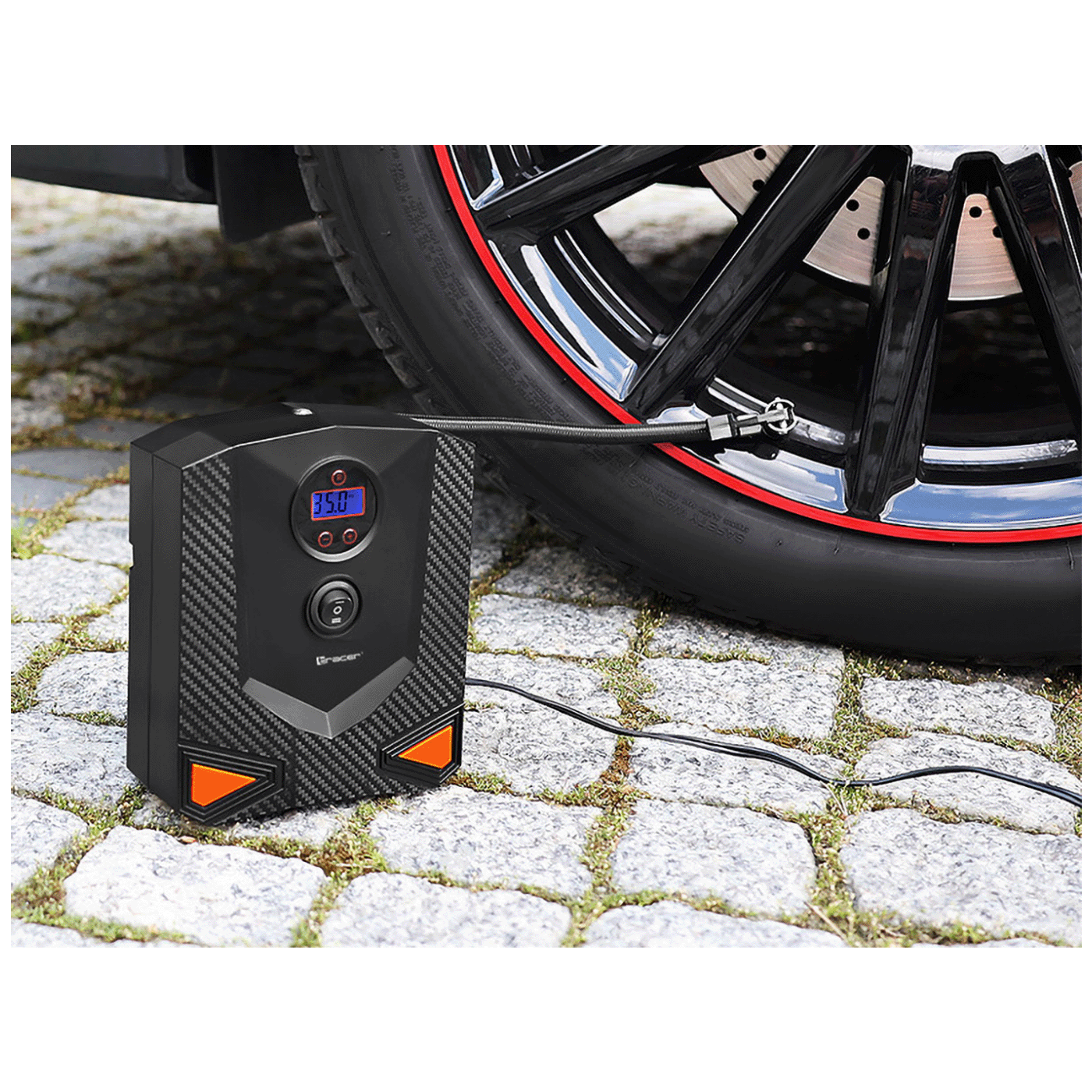 Tracer Kompresor, LCD zaslon, DC 12V, 120 PSI, 8 bar, 120W - RES-04-EL ...